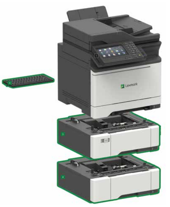 Lexmark CX625adhe Druk Kopia Skan Duplex Sieć kl.A